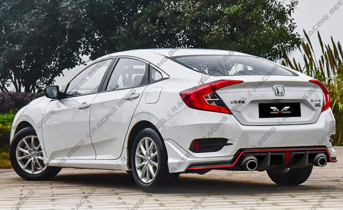 2016-2020 Honda Civic Sedan Yofer Rear Diffuser (Black) — RACINGBEES