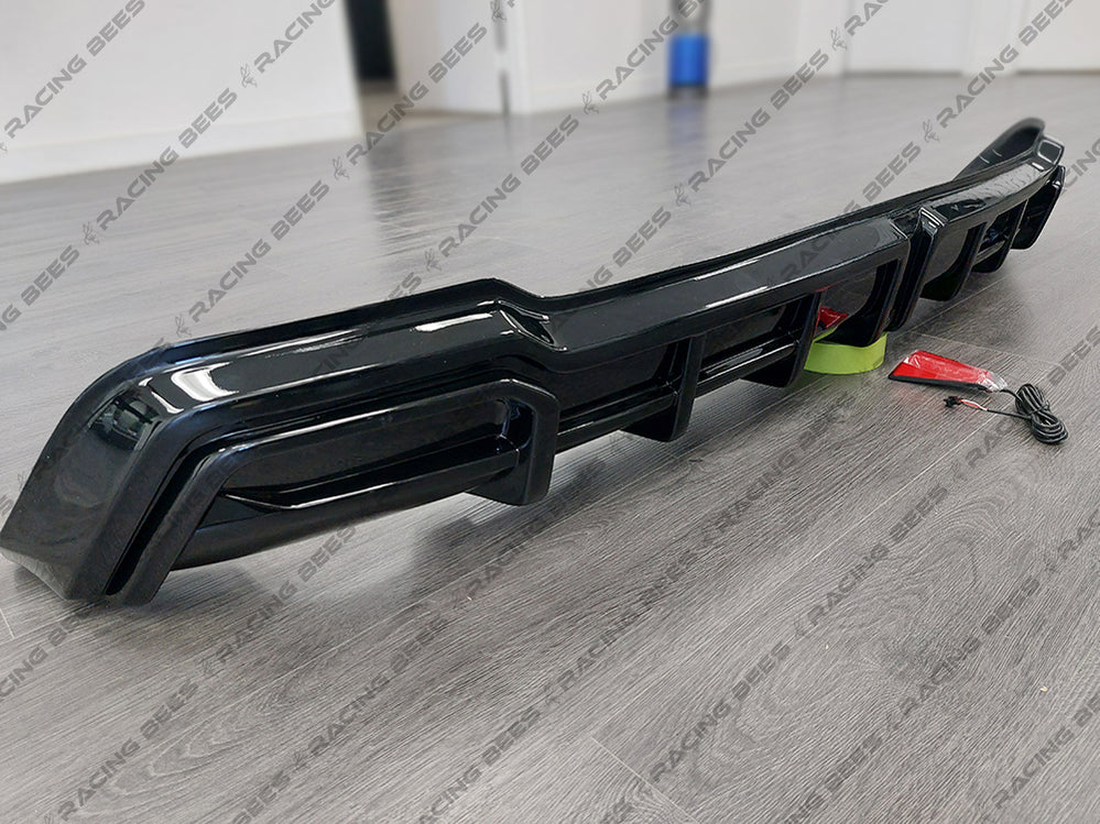 2022-2025 Honda Civic Sedan Yofer V2 Rear Diffuser (BLACK) — RACINGBEES