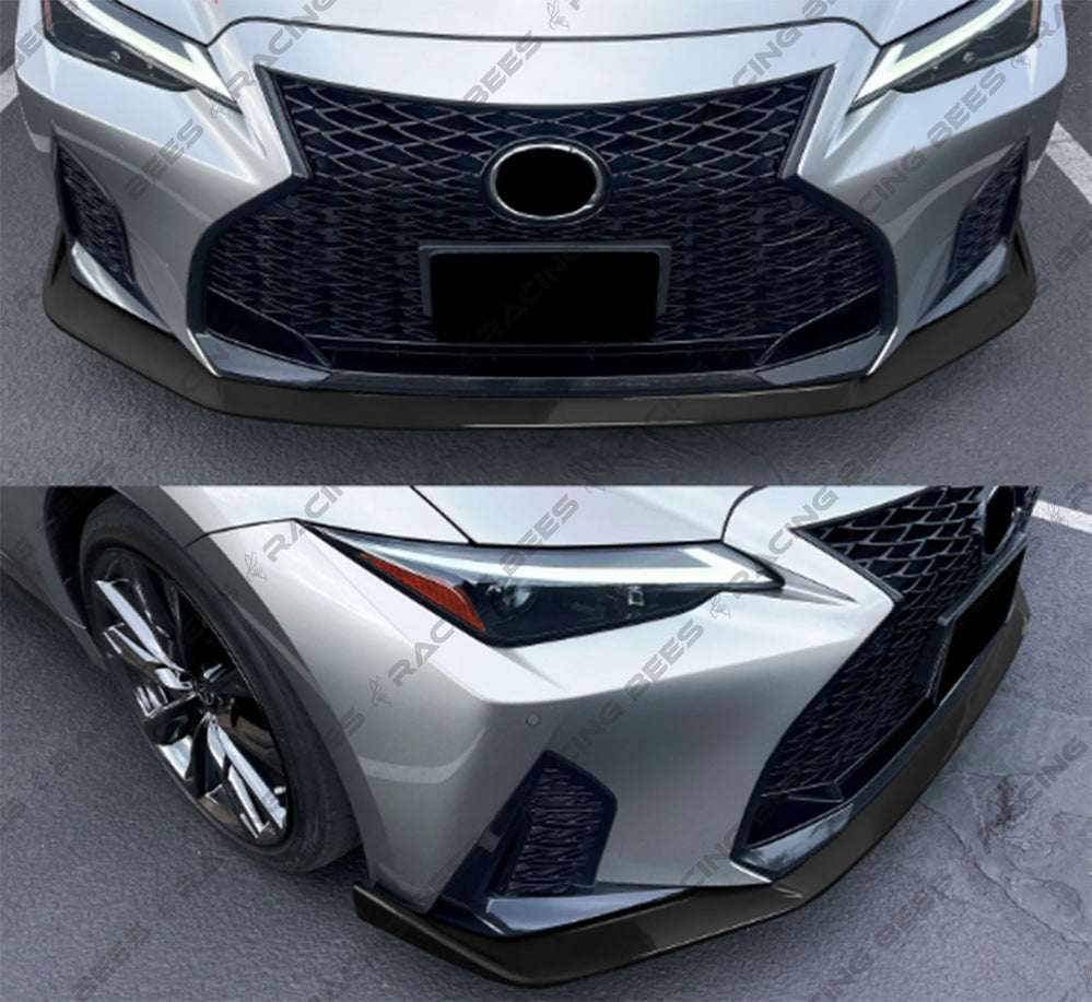 2021+ Lexus IS300 IS350 AR Style Front Bumper Lip (BLACK) — RACINGBEES
