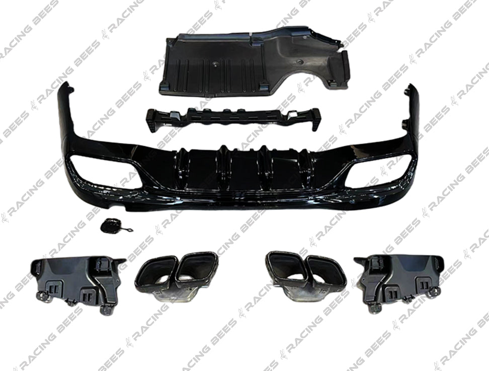 2022+ Mercedes-Benz C Class AMG Style Rear Diffuser + Tips — RACINGBEES