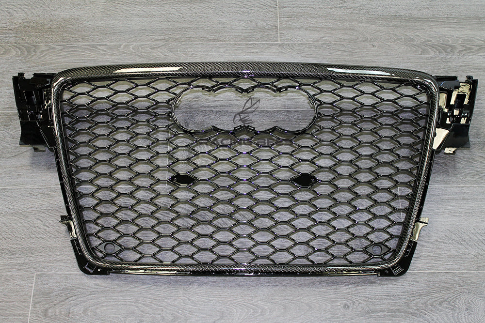 2009-2012 Audi A4/S4 B8 RS Style Front Grille (Carbon Fiber) — RACINGBEES