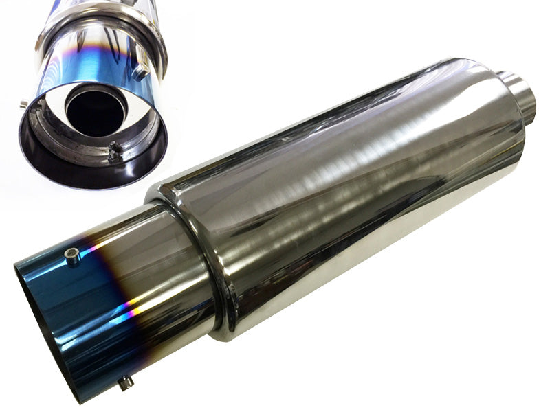 Muffler Fireball Style Straight Cut Round Titanium Tip 4" with silence ...