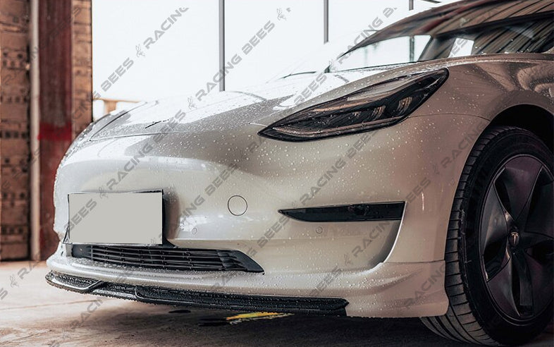 2017-2019 Tesla Model 3 ACR Front Bumper Lip (Black) — RACINGBEES