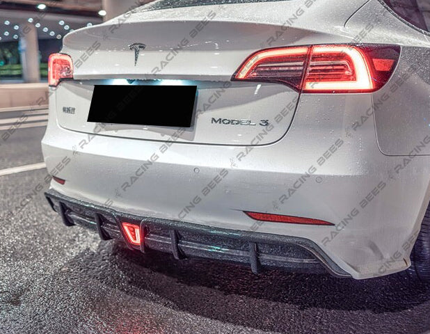 2017-2020 Tesla Model 3 ACR Rear Diffuser (Black) — RACINGBEES