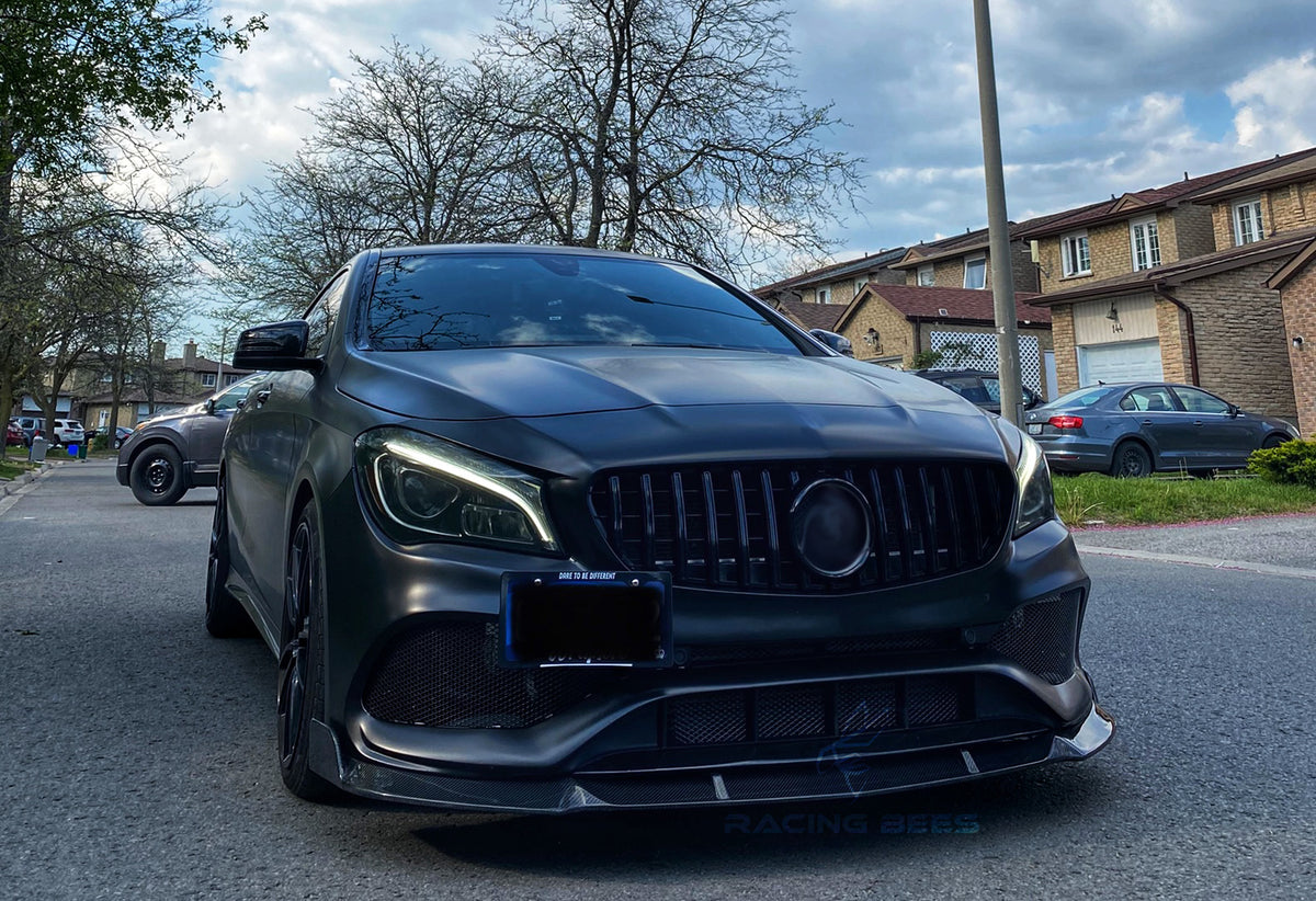 2018-2019 Mercedes-Benz CLA Class BA Style Front Bumper Lip (Carbon Fi ...