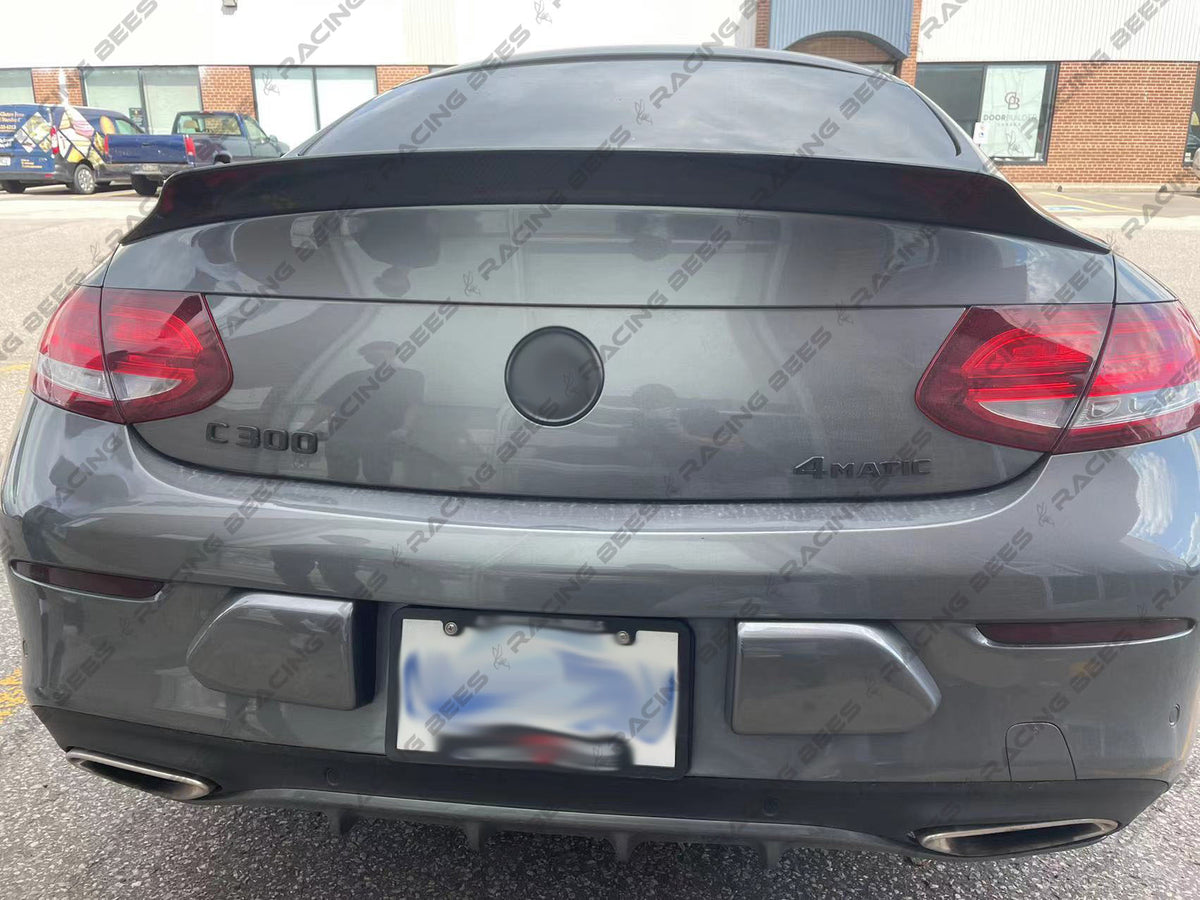 2015-2020 Mercedes-Benz C Class Coupe CA Style Trunk Spoiler (Carbon F ...
